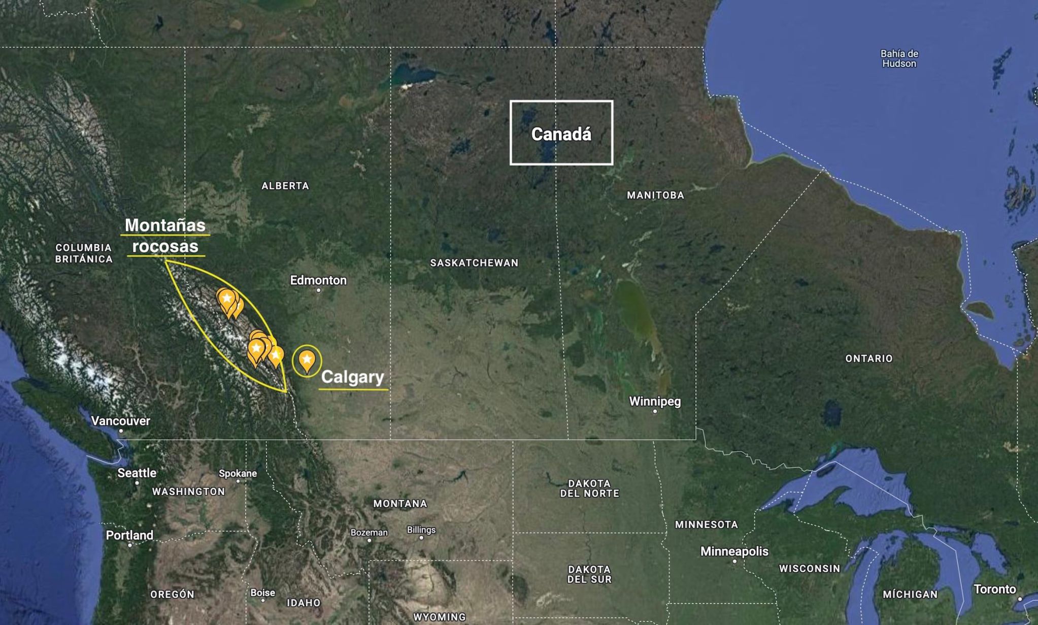 Ruta de 7 días por las montañas rocosas de Canadá en caravana ...
